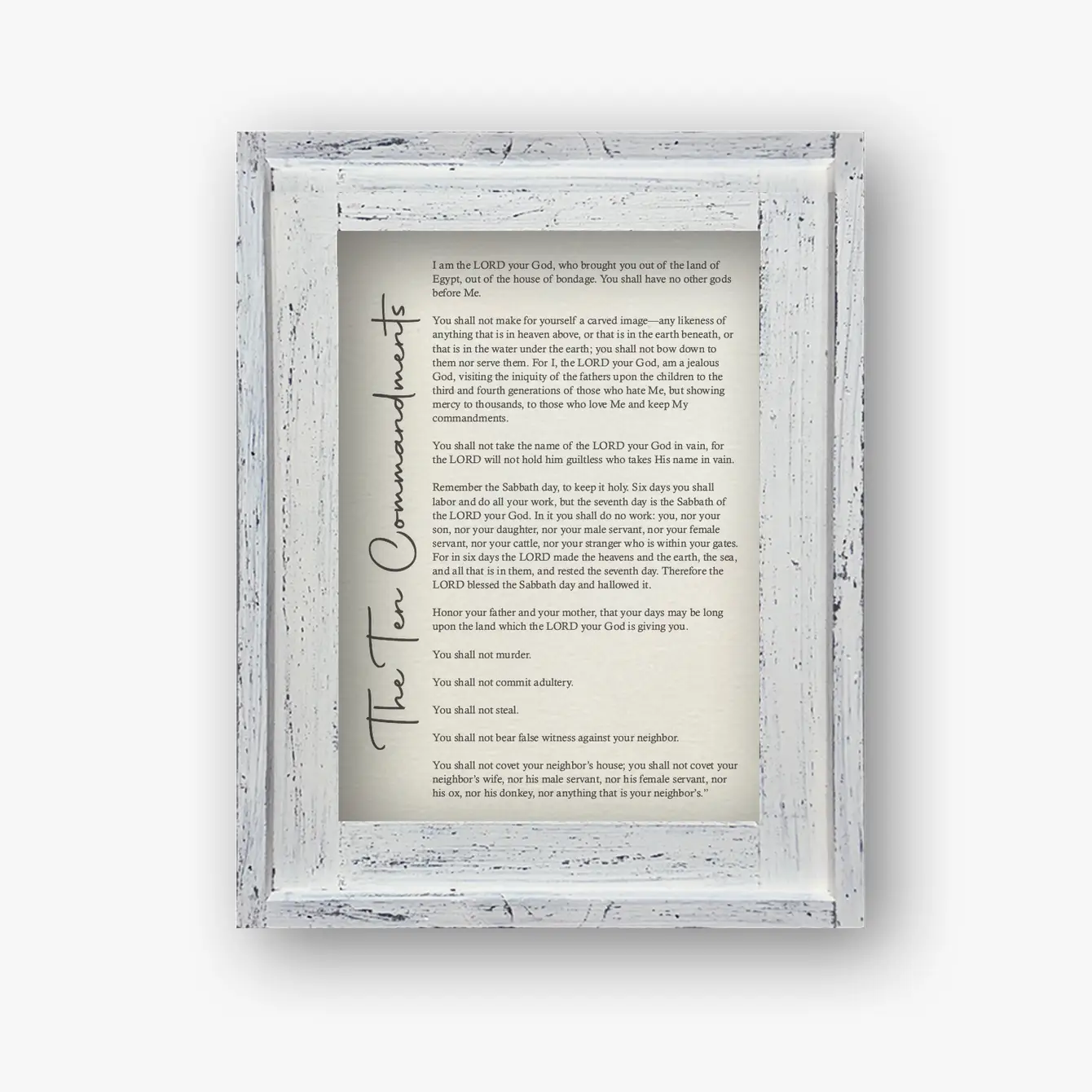 FRAMED CANVAS THE TEN COMMANDMENTS – JarmzDesignsRetail